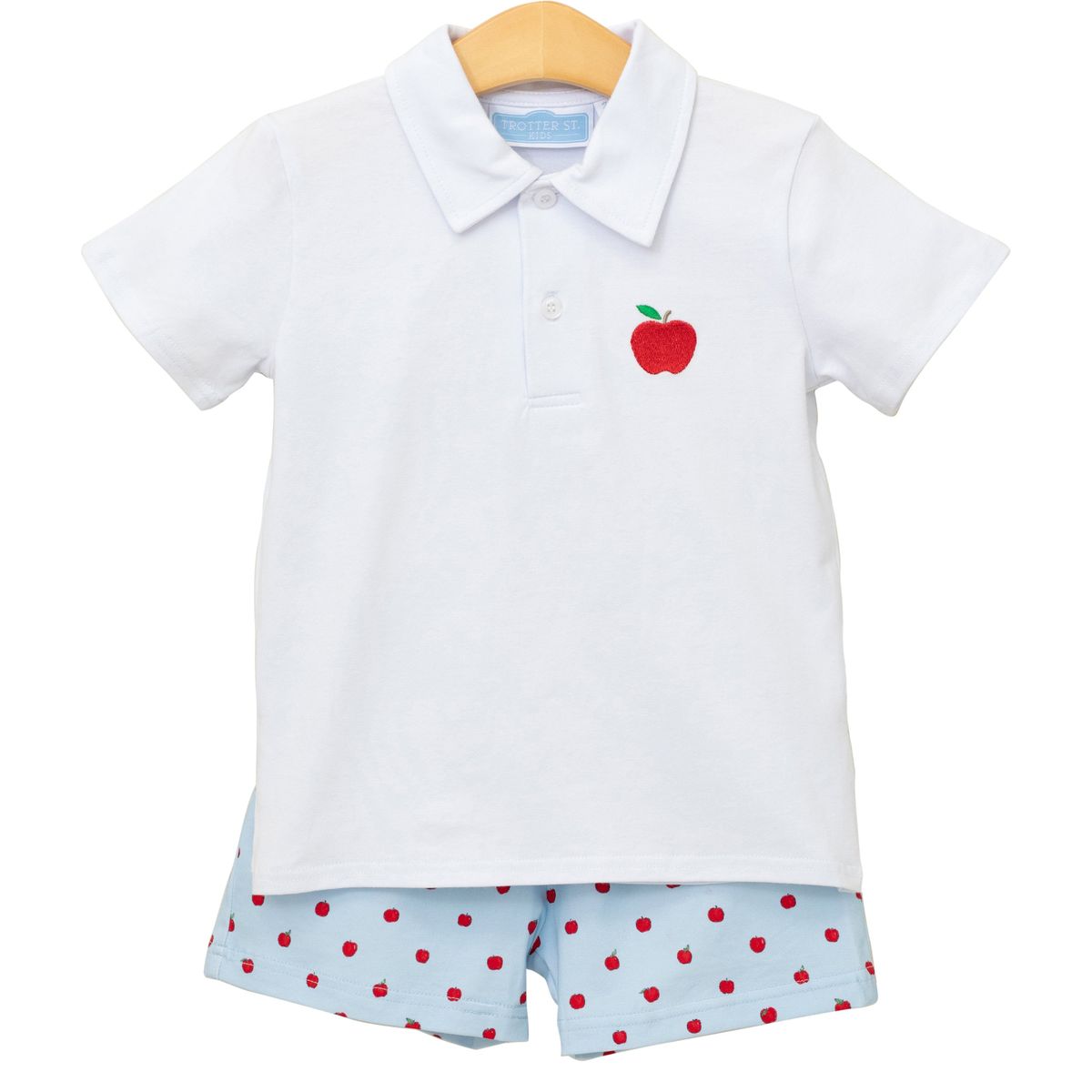 TSK Apple Print Polo Set – Sprout Kids